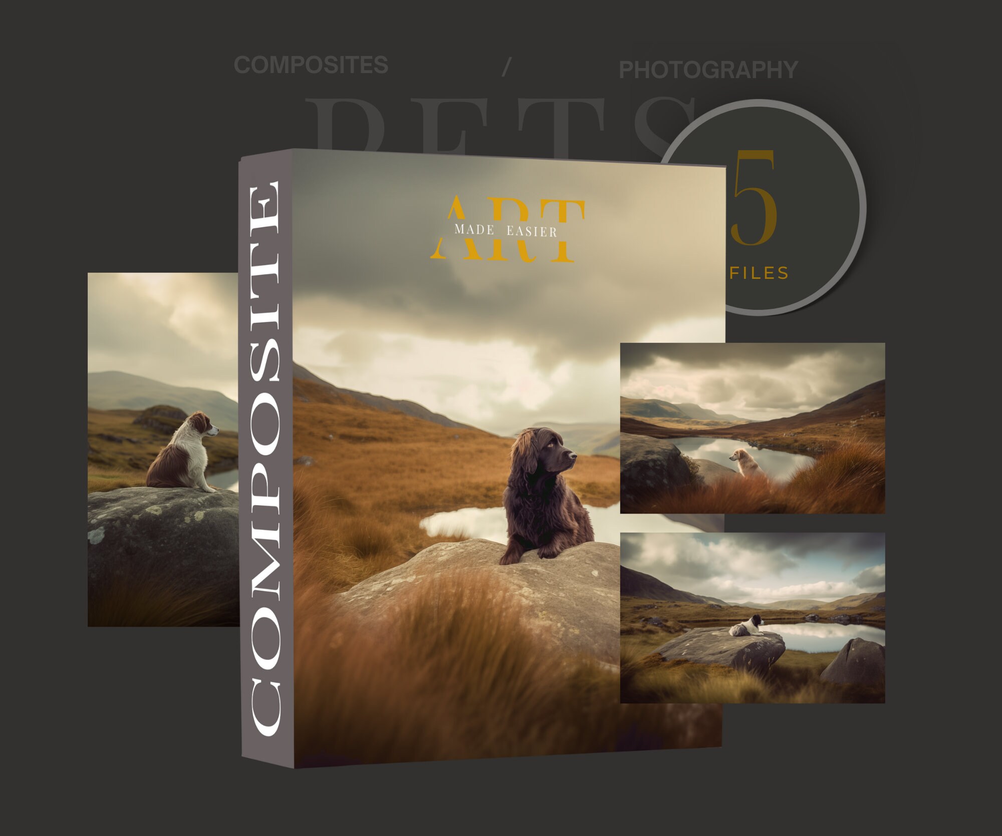 Dark Moody Pet Digital Backdrop Dog Photoshop Animal Photography Pet ...