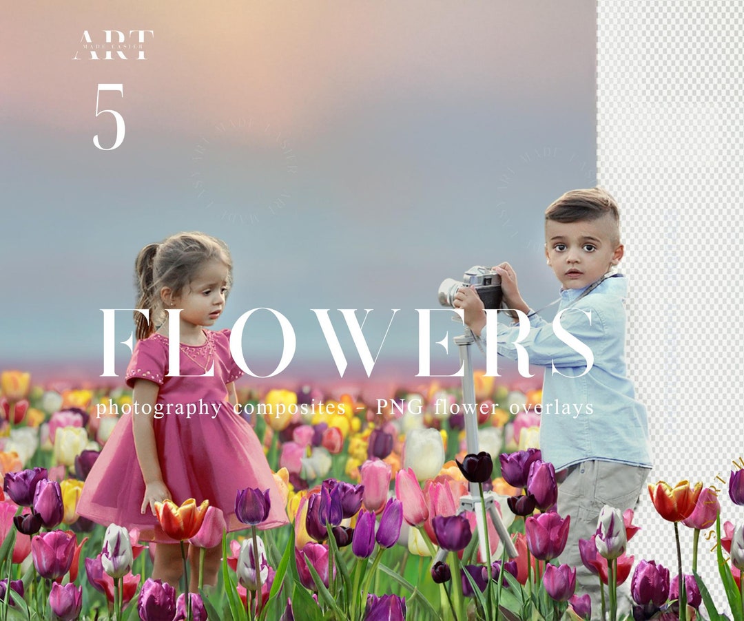 Flower Field Png Tulip Field Overlay Greenry Clipart Flower Overlays ...