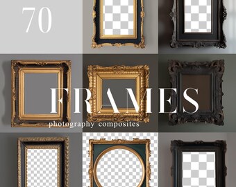White Digital Ornate Frame Fancy Frame Digital Frame Mockup Bundle ...