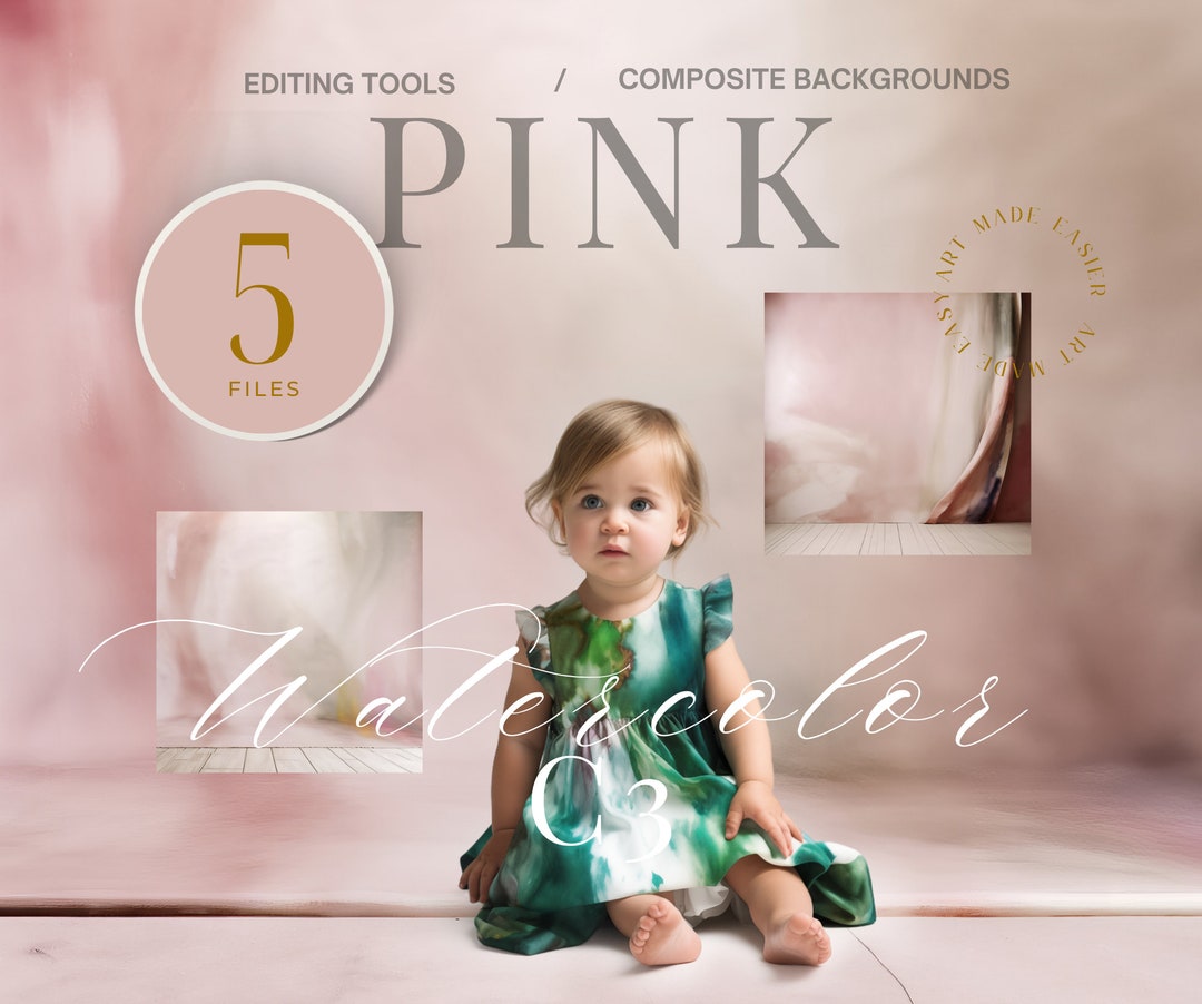 Baby Pink Backdrop Pink Background Watercolor Portrait Pink Backdrop ...