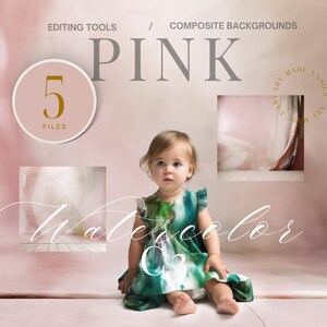 Baby Pink Backdrop Pink Background Watercolor Portrait Pink Backdrop ...