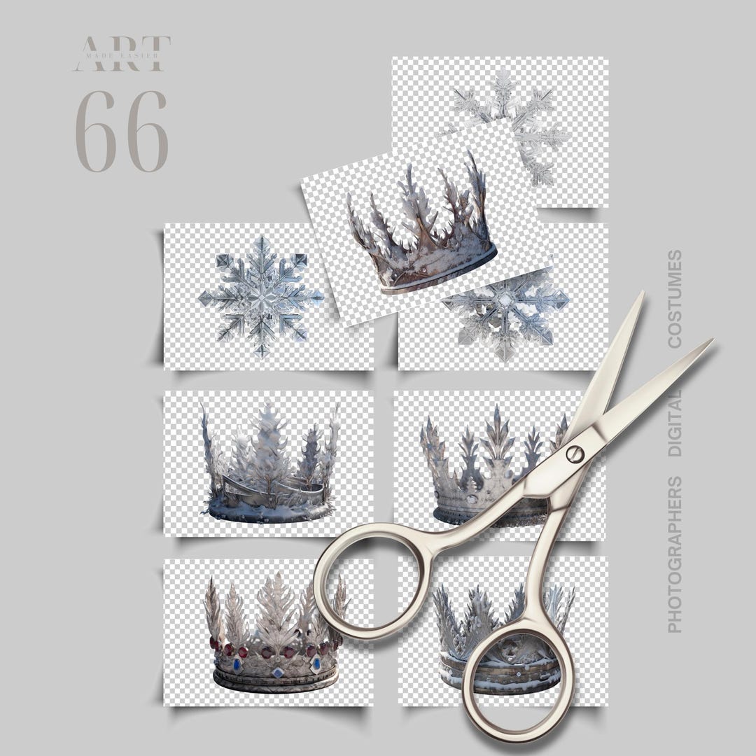 Diamond Tiara PNG Overlay, Winter Princess Crown for Photoshop ...