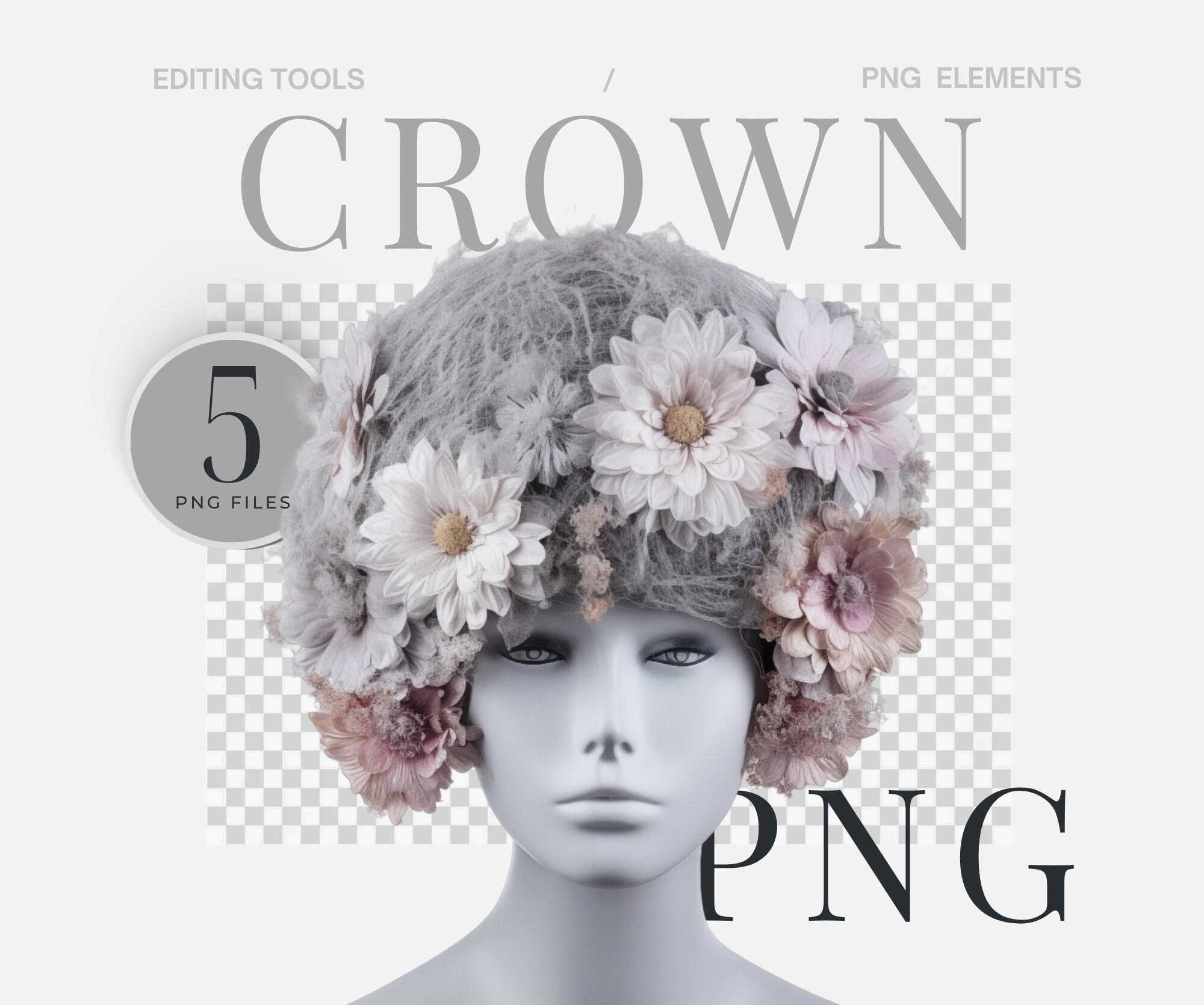 Winter Digital Headpieces Frosted Crown PNG Overlay Digital PNG Crown ...
