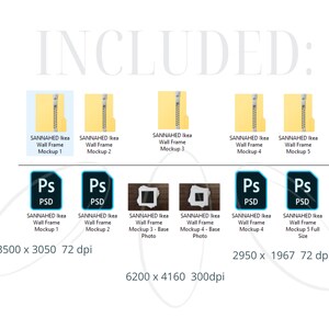 IKEA Frame Wall Mockups Mat Frame Templates Square Frame Mockups Wall ...