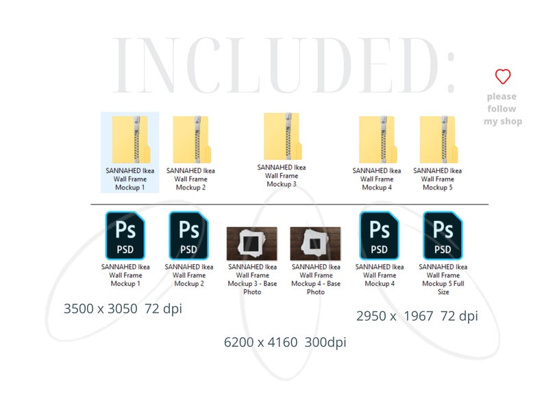 IKEA Frame Wall Mockups Mat Frame Templates Square Frame Mockups Wall ...
