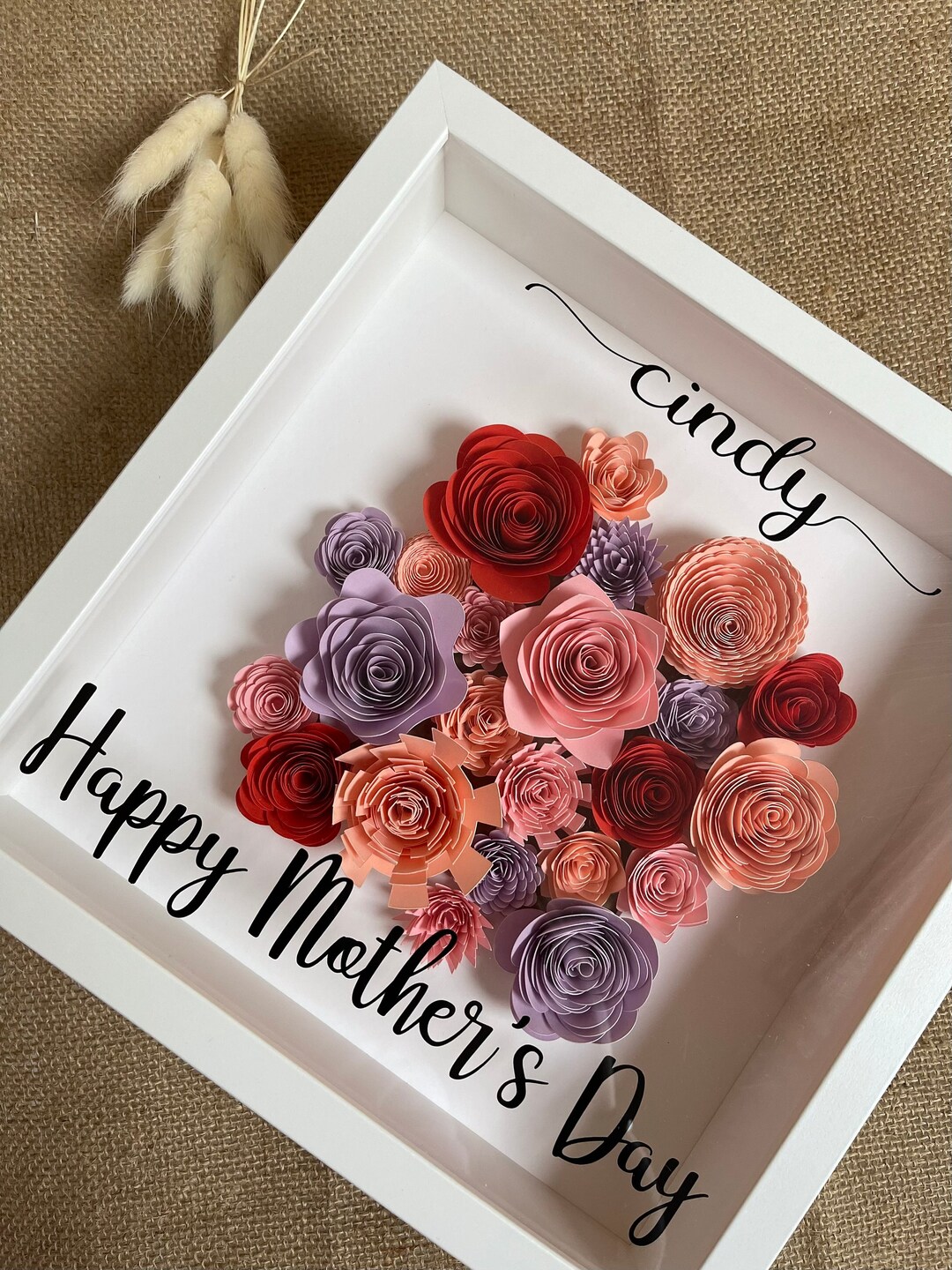Mother Day| Father Day| 3D Hand-rolled Paper Flowers | Customised ...