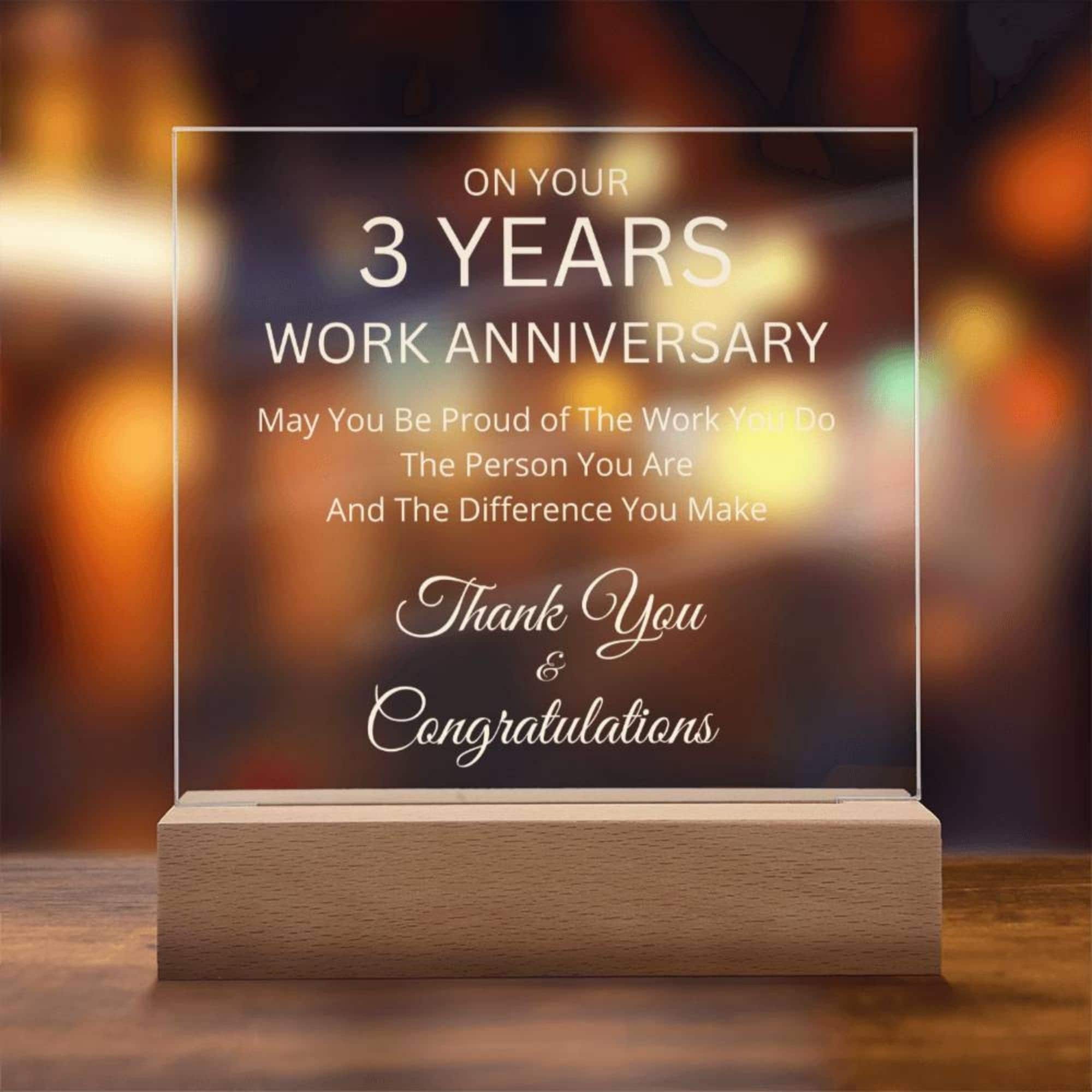 Work Anniversary Certificate, Work Anniversary Plaque, Years of Service ...