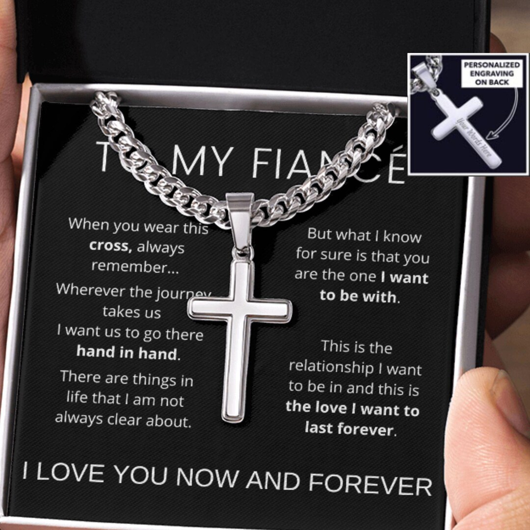Engagement Necklace for Fiancé, Romantic Promise Pendant, Love Keepsake ...