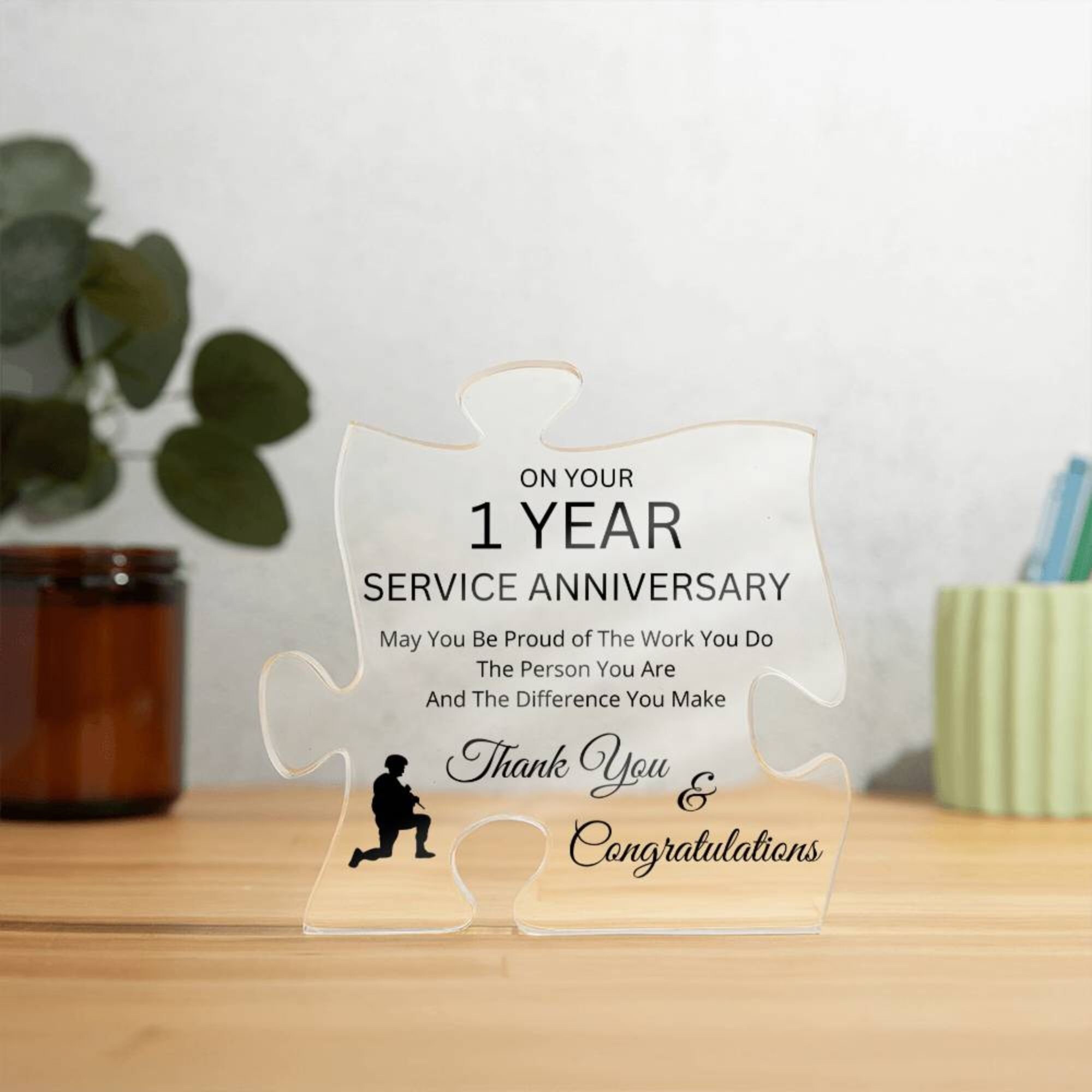 Work Anniversary Plaque, Years of Service, Employee Recognition, Work ...