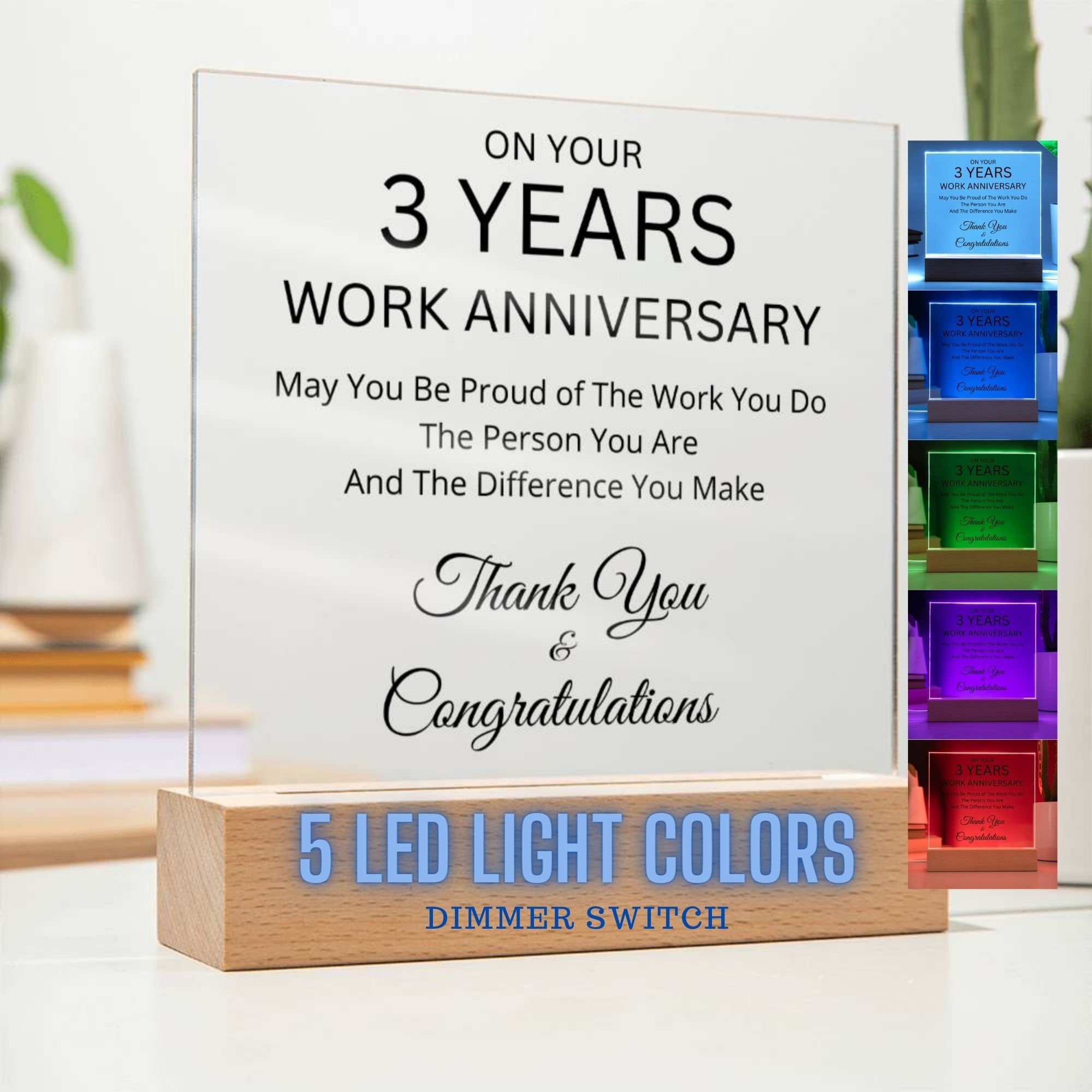 Work Anniversary Certificate, Work Anniversary Plaque, Years of Service ...