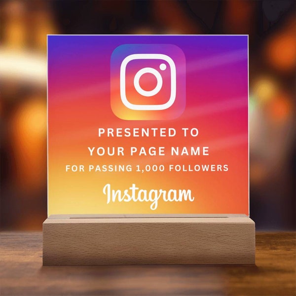 Insta Acrylic Plaque - Etsy