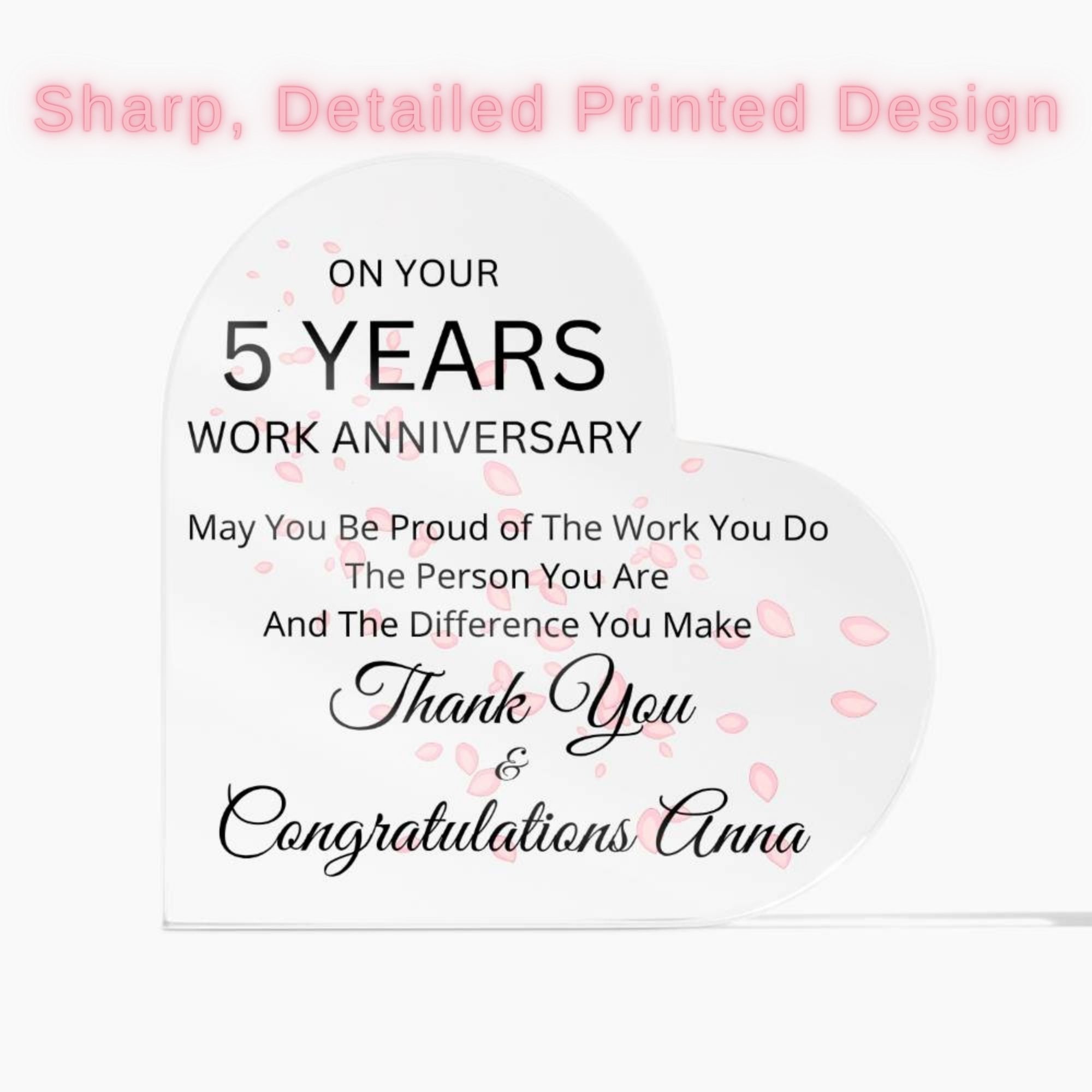 Work Anniversary Certificate, Work Anniversary Plaque, Years of Service ...