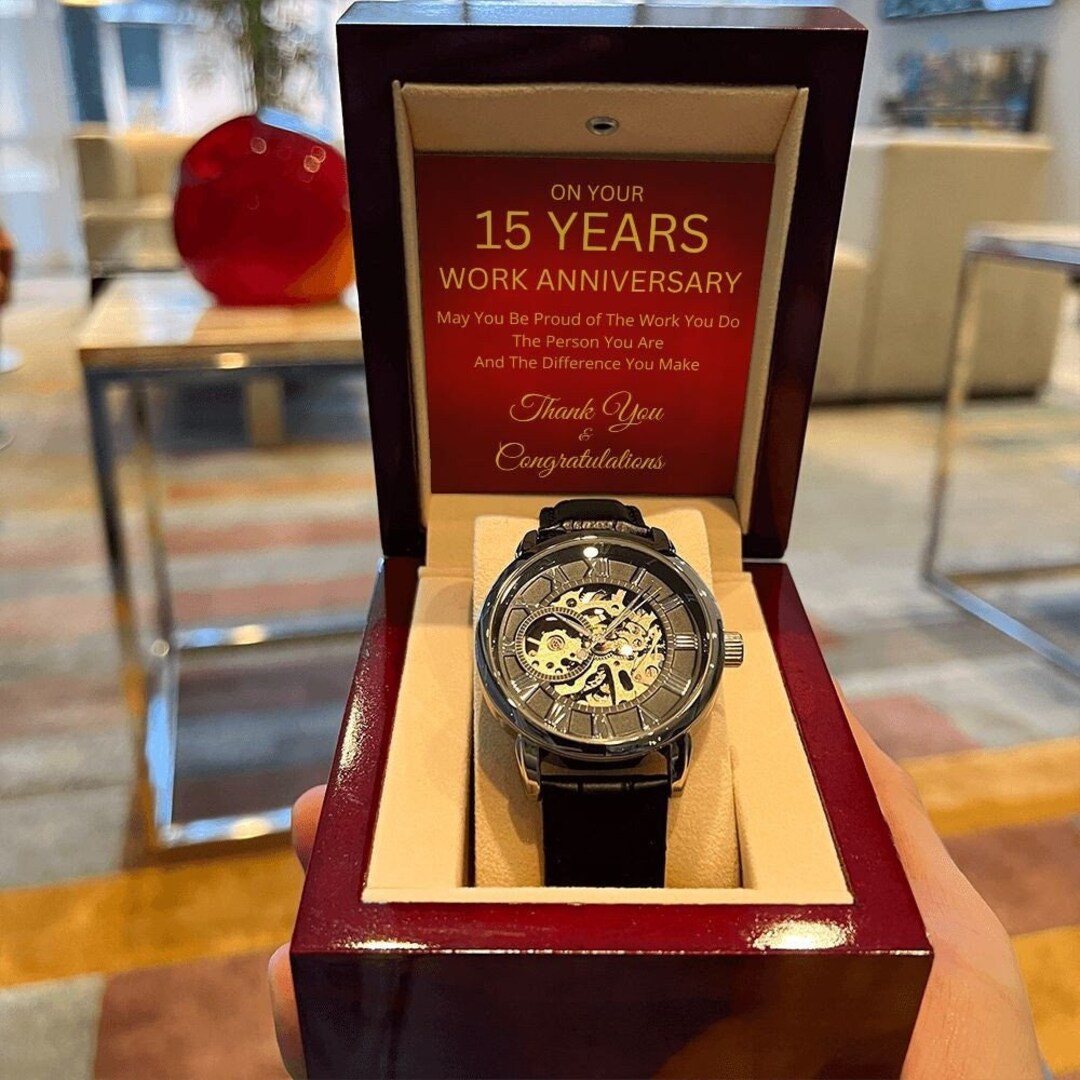 15 Year Work Anniversary Gift For Him Work Appreciation Etsy 15 Year Work Anniversary Gift For Him Work Appreciation Etsy