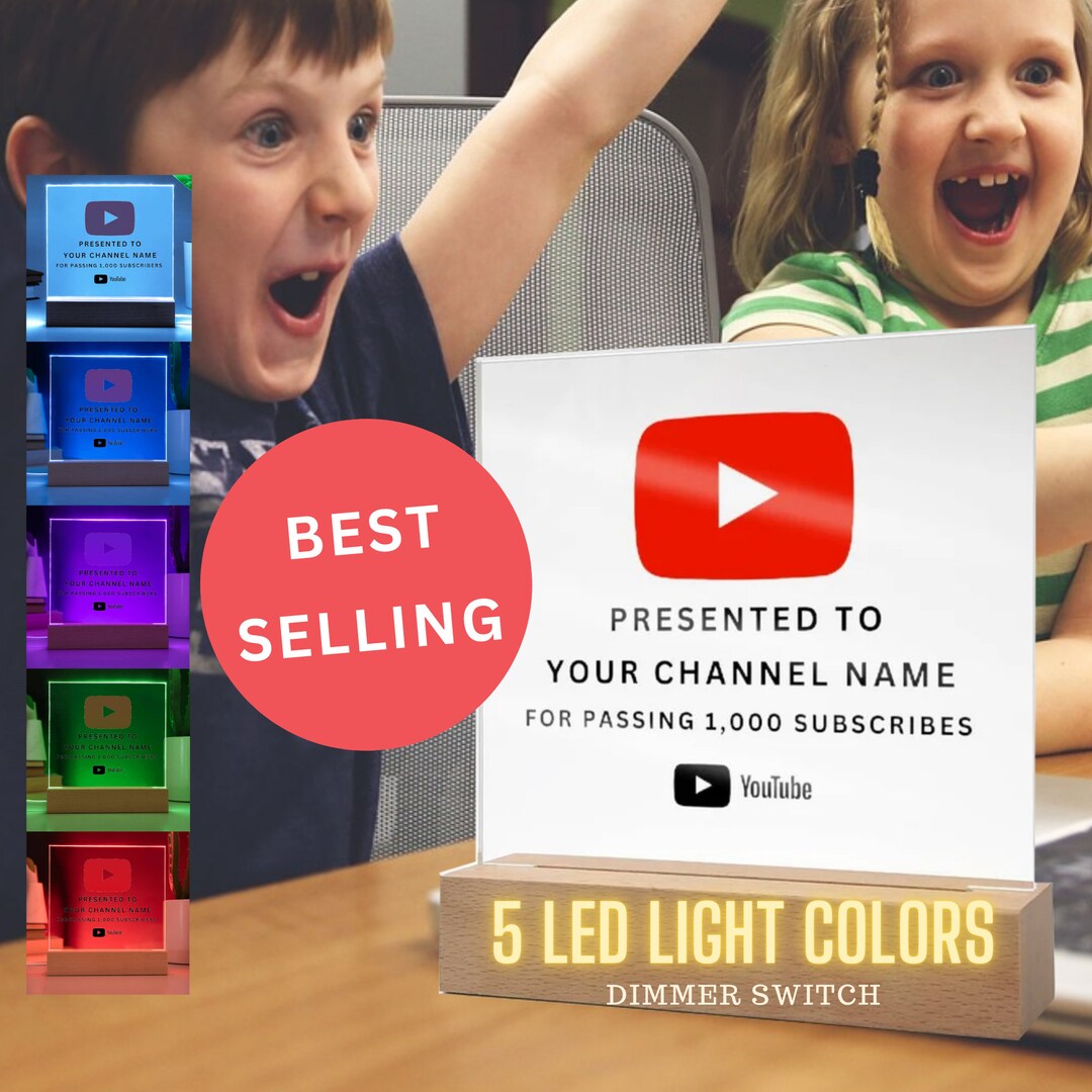 Custom Youtube Mini Plaque, Custom Youtube Play Button , Personalized ...