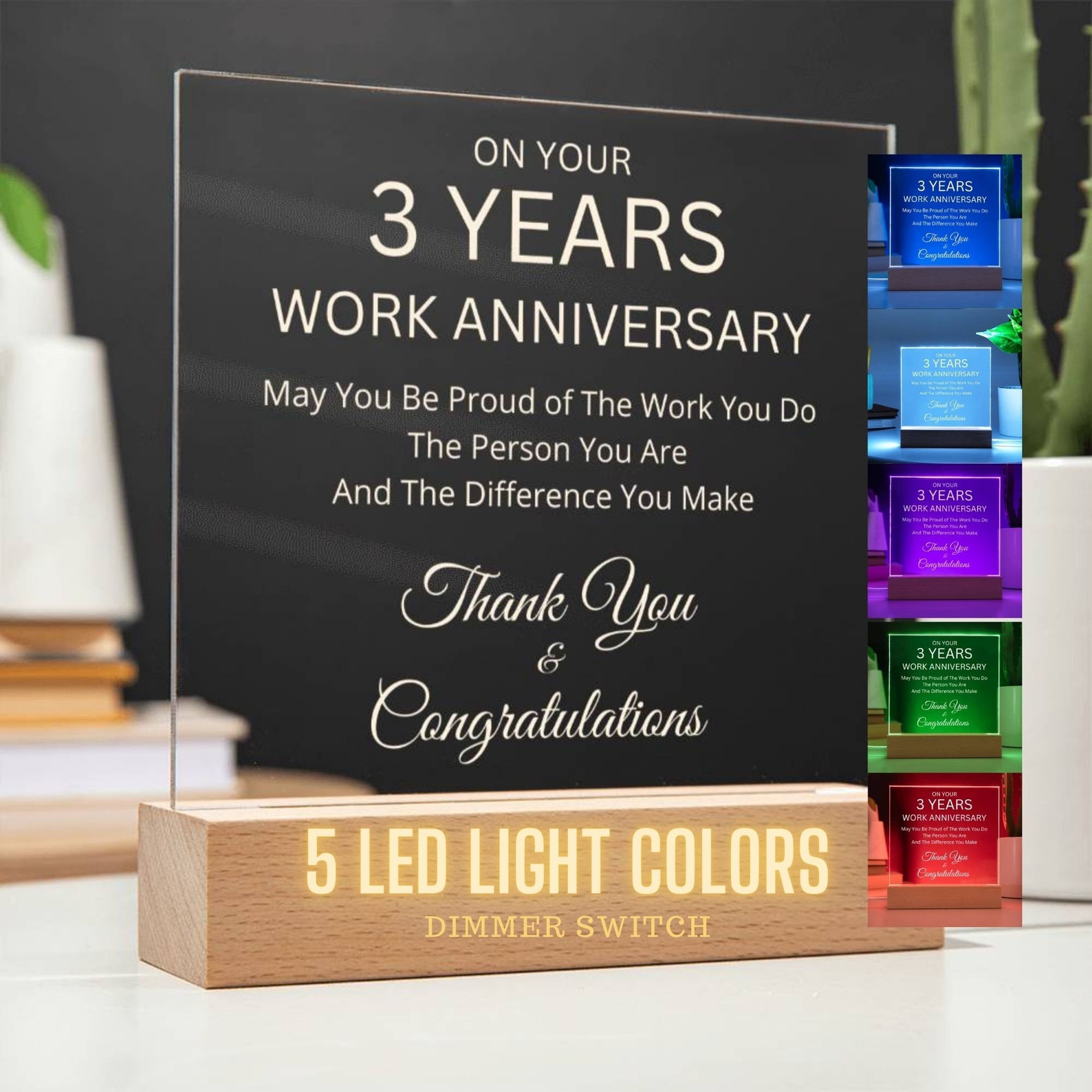Work Anniversary Certificate, Work Anniversary Plaque, Years of Service ...