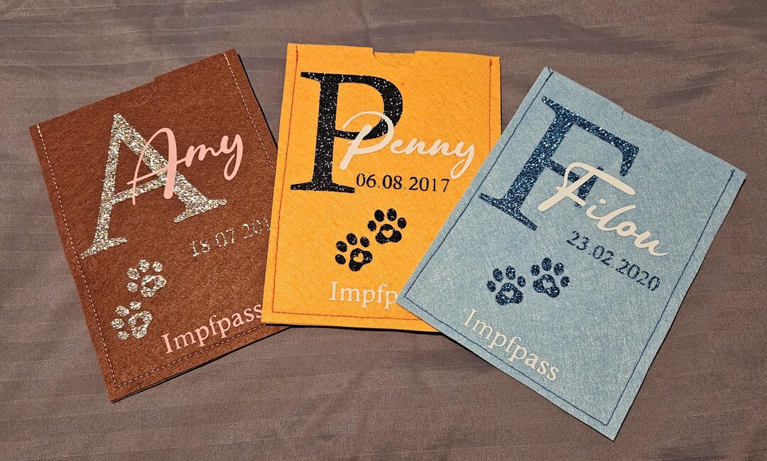Vaccination Certificate/eu Pet Passport Cover Including Personalized ...