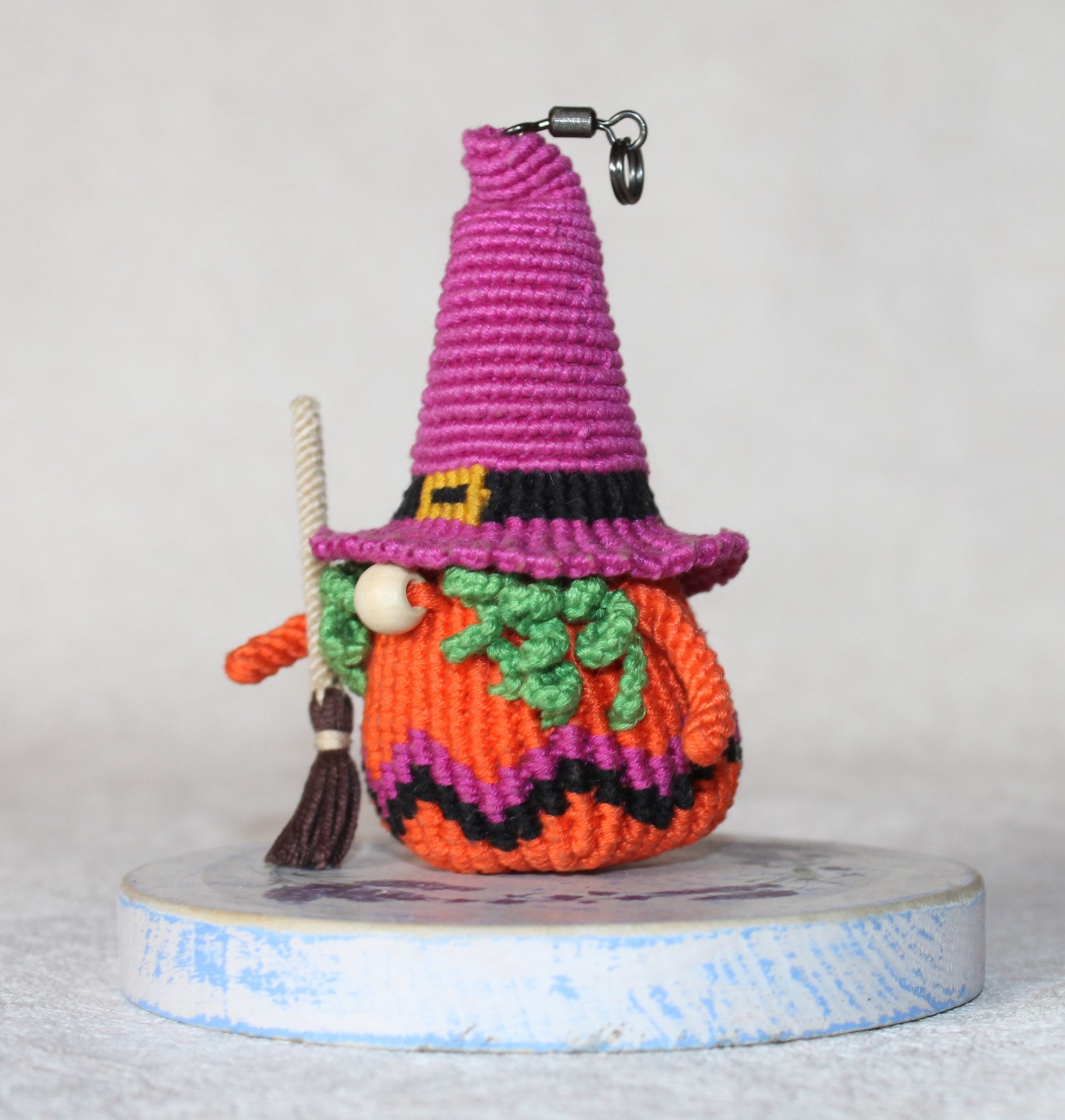 Macrame Witch Gnome/macrame Toy/macrame Pattern Pdf/ Volume Macrame/ Keychain Macrame/modern ...