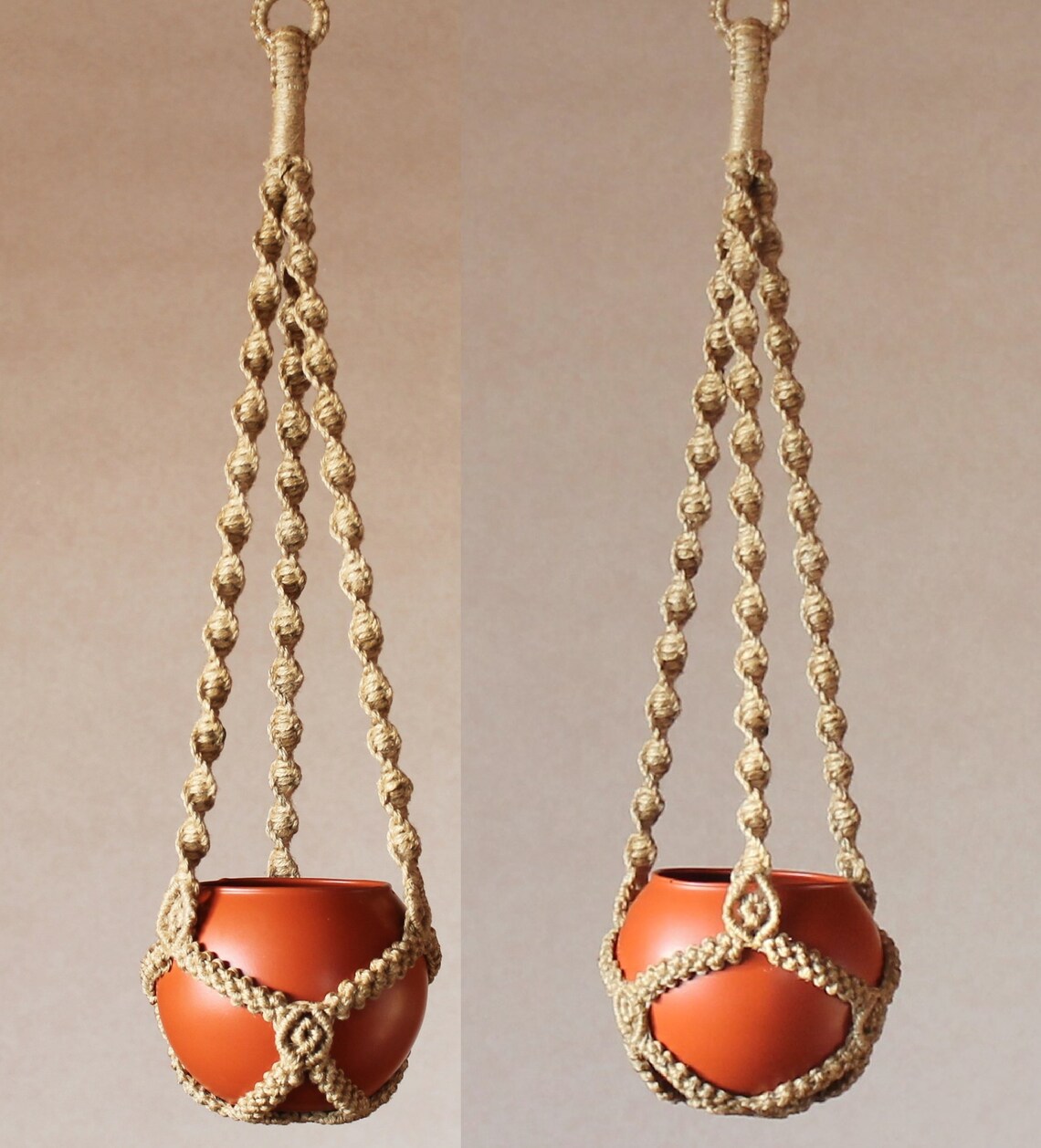 Macrame Aztec Sun Plant Hanger Without Tassel Macrame Plant - Etsy