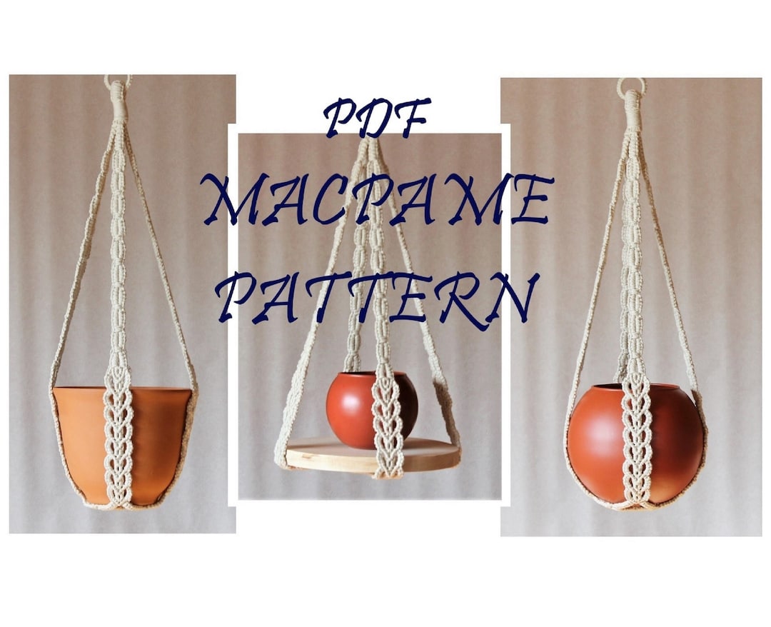 Macrame Plant Hanger Pattern: Universal Design, No Tassel (PDF) - Etsy