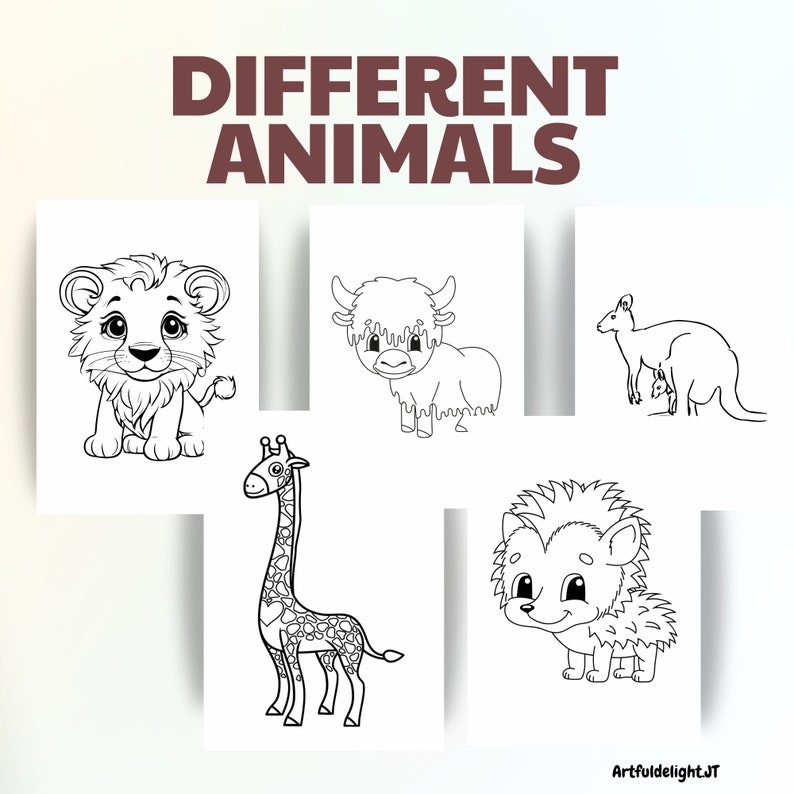 20 Fun Animal Coloring Pages for Kids: Engaging and Educational Designs ...