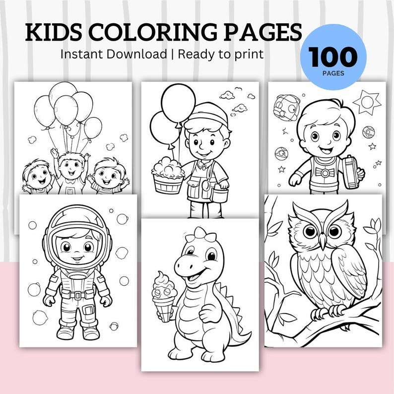 100 Printable Coloring Pages for Kids, Toddlers, Preschoolers, Coloring ...