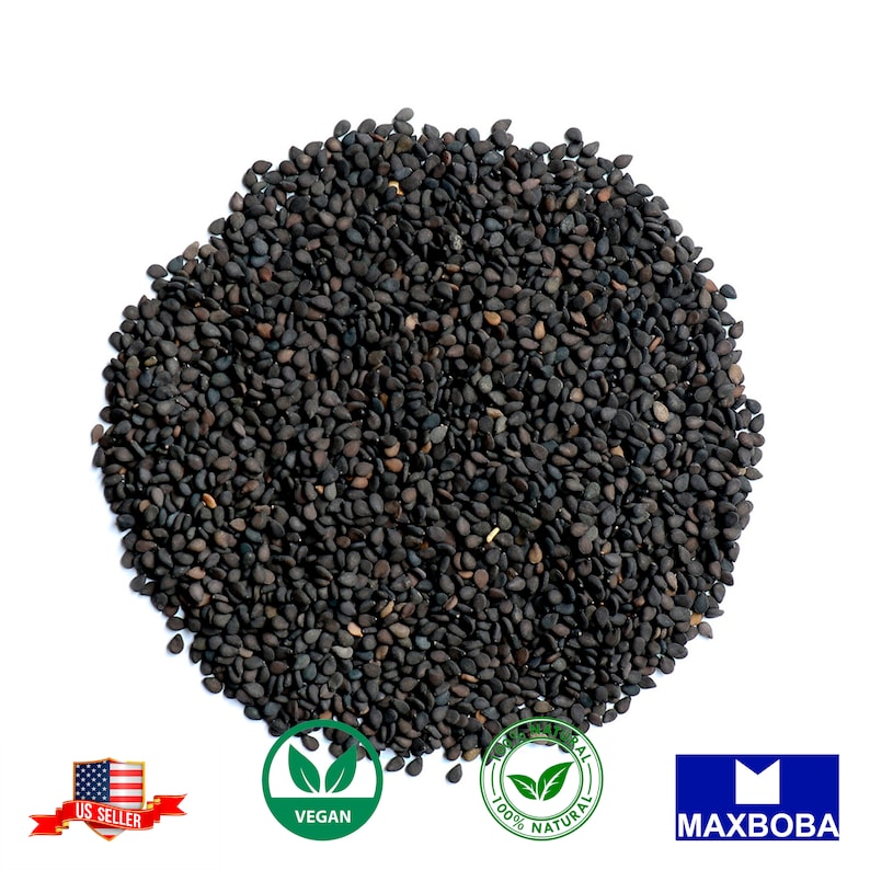 Seeds Black Sesame Whole Raw 1/2 Oz. Indian Spice 100% Natural - Etsy