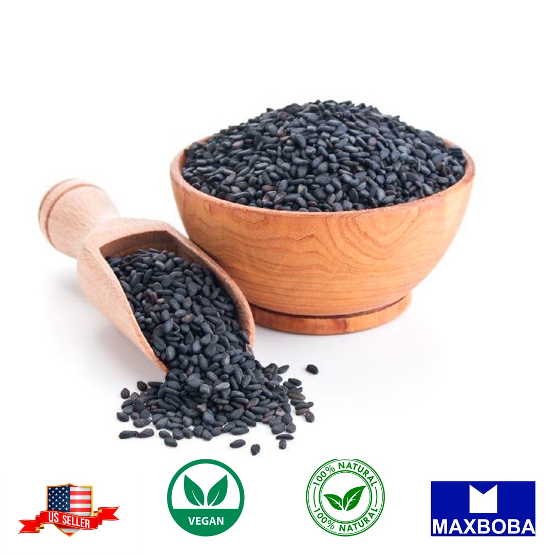 Seeds Black Sesame Whole Raw 1/2 Oz. Indian Spice 100% Natural - Etsy