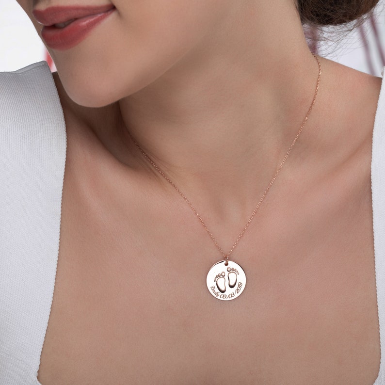 Actual Baby Footprint Handprint Engraved Necklace Newborn - Etsy Actual Baby Footprint Handprint Engraved Necklace Newborn - Etsy