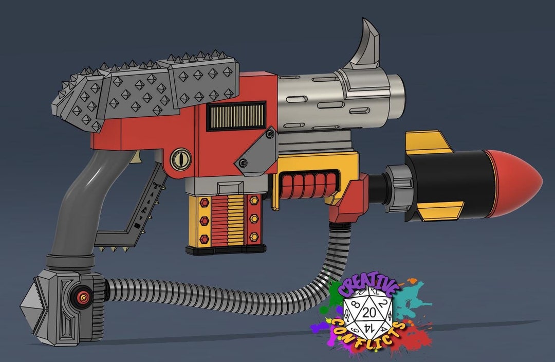 Ork Warhammer 40K Inspired Shoota Rocket Launcher STL & 3MF Files - Etsy