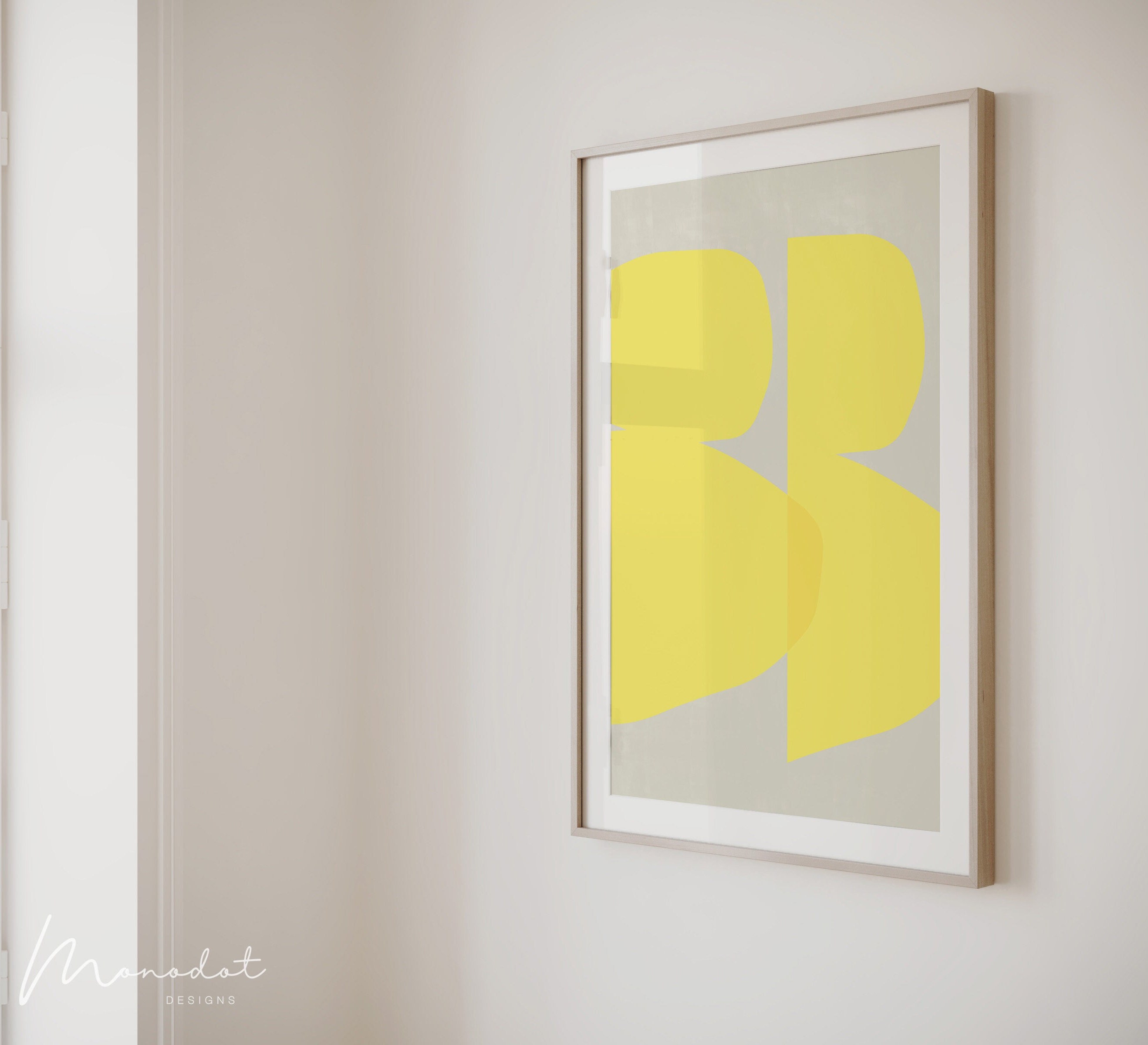 Yellow Abstract Print Modern Simple Print Colorful Geometric - Etsy
