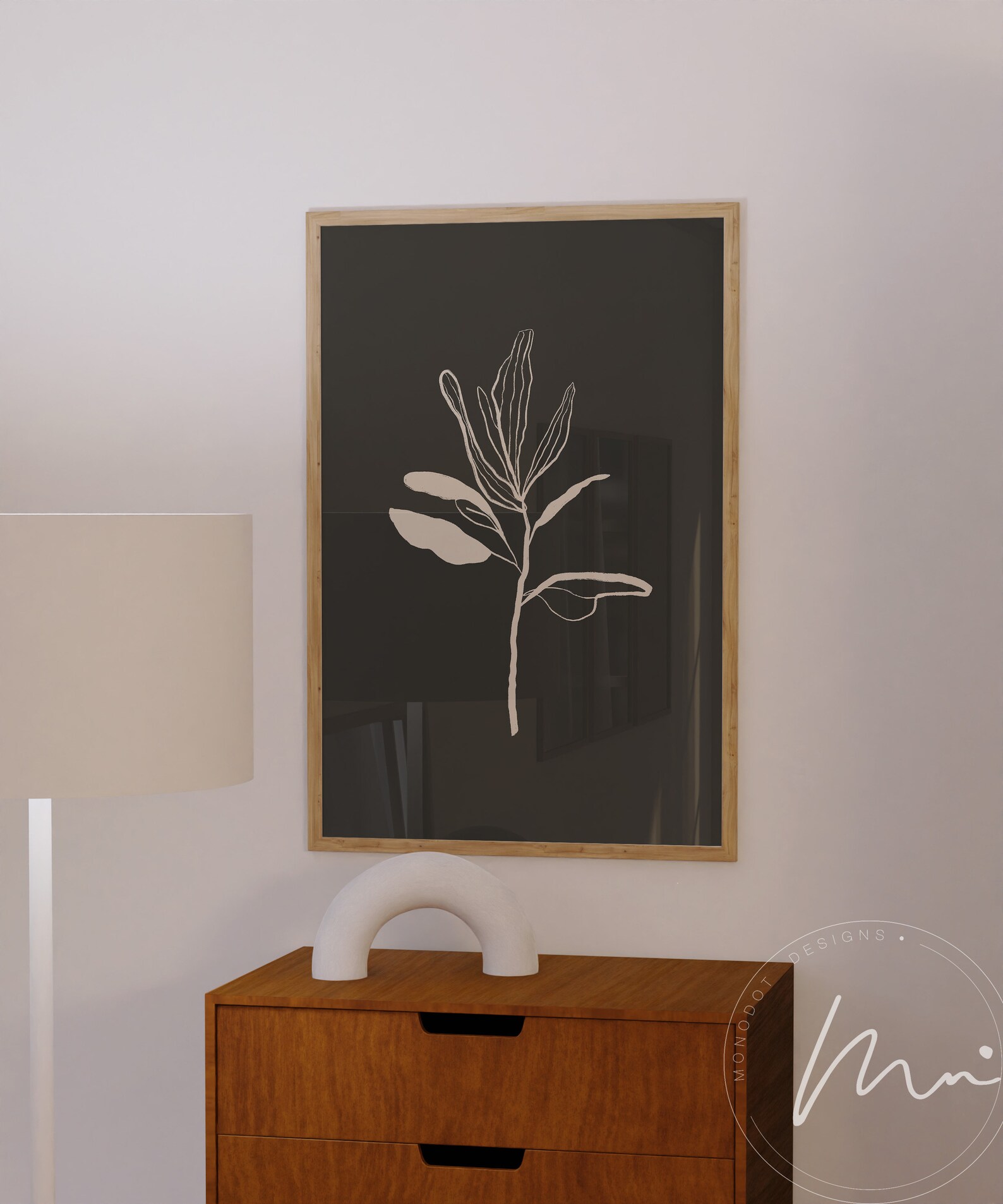 Black Botanical Wall Art Black Modern Abstract Printable Leaf - Etsy