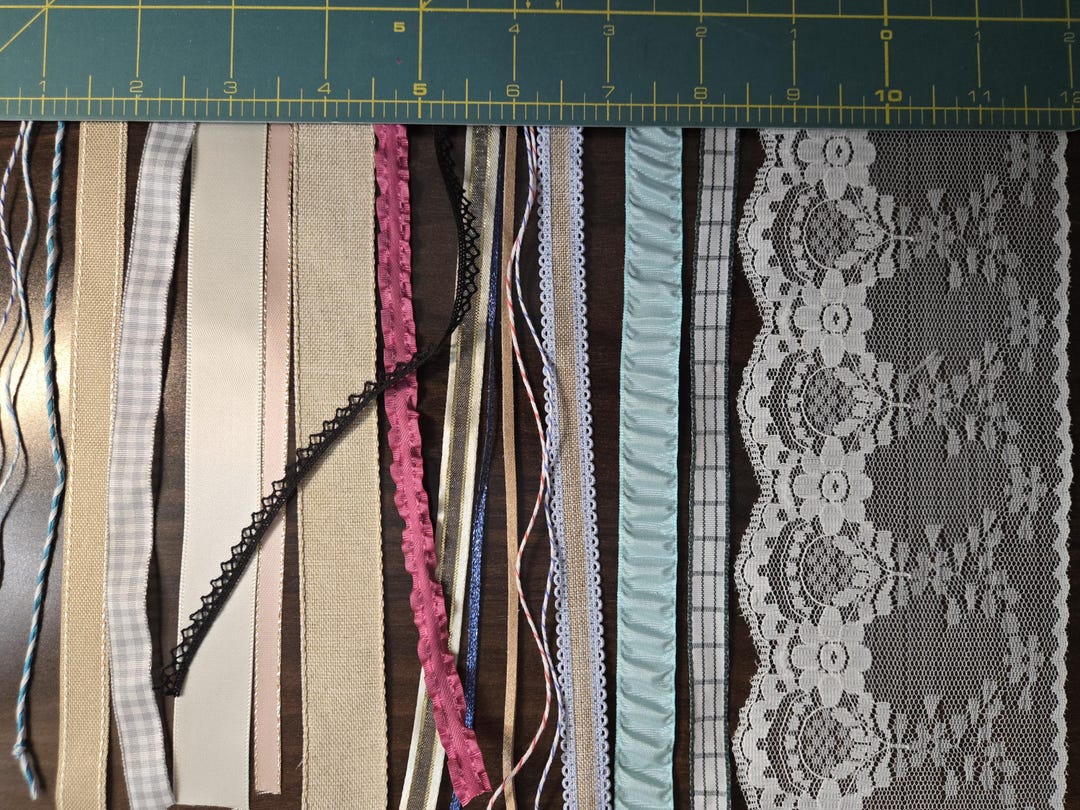 Ribbon & Trim Assortment for Sewing and Other Crafts. Over 18 Yards ...