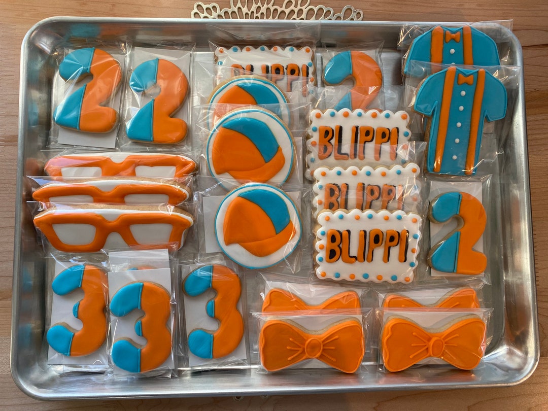 Blippi Decorated Cookies / Blippi Party Supplies / Blippi - Etsy
