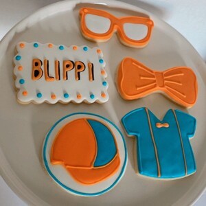 Blippi Decorated Cookies / Blippi Party Supplies / Blippi - Etsy