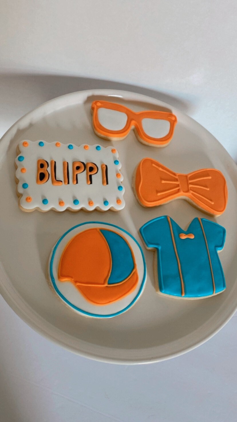 Blippi Decorated Cookies / Blippi Party Supplies / Blippi - Etsy