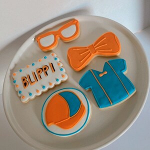 Blippi Decorated Cookies / Blippi Party Supplies / Blippi - Etsy