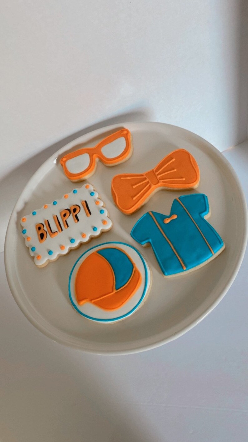 Blippi Decorated Cookies / Blippi Party Supplies / Blippi - Etsy