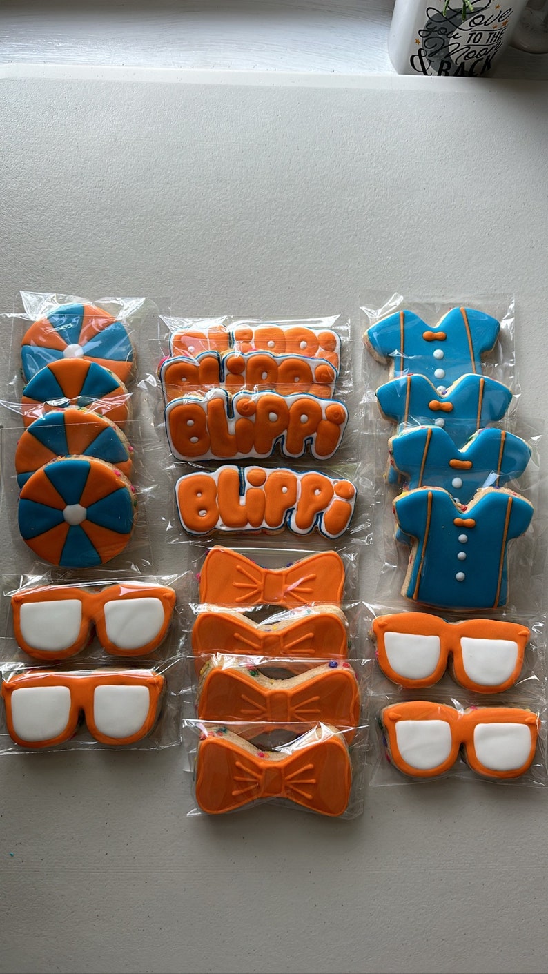 Blippi Decorated Cookies / Blippi Party Supplies / Blippi - Etsy