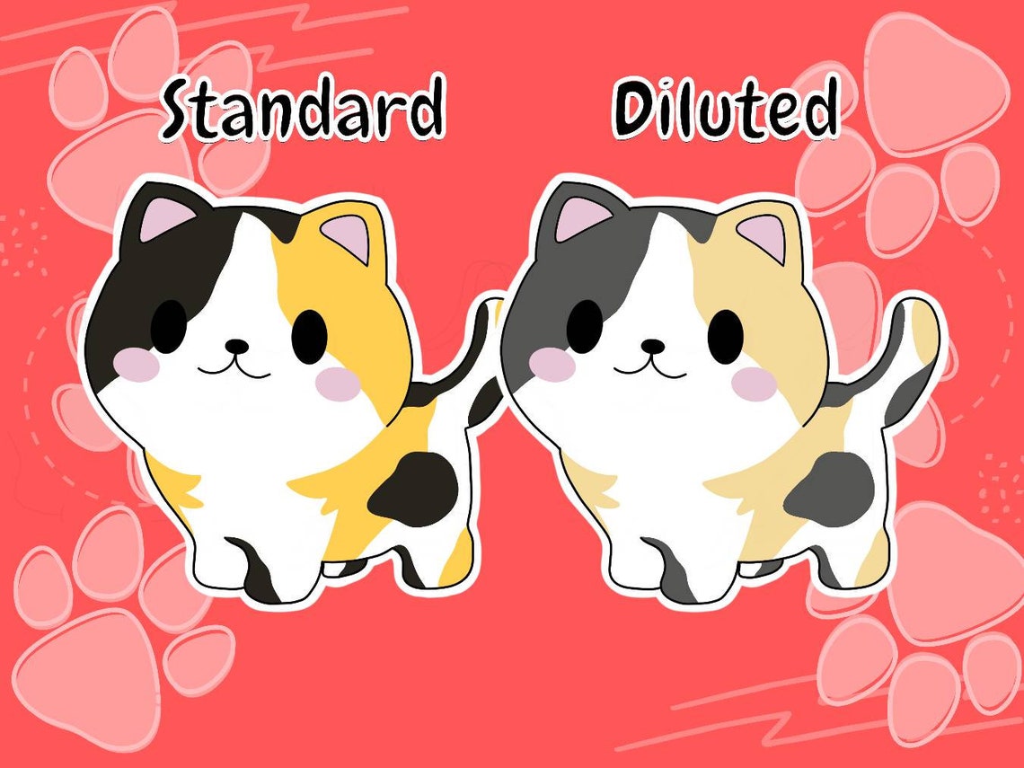 Calico Cat Chibi Cute Sticker Cartoon Kitty Kitten Breed Pet - Etsy ...