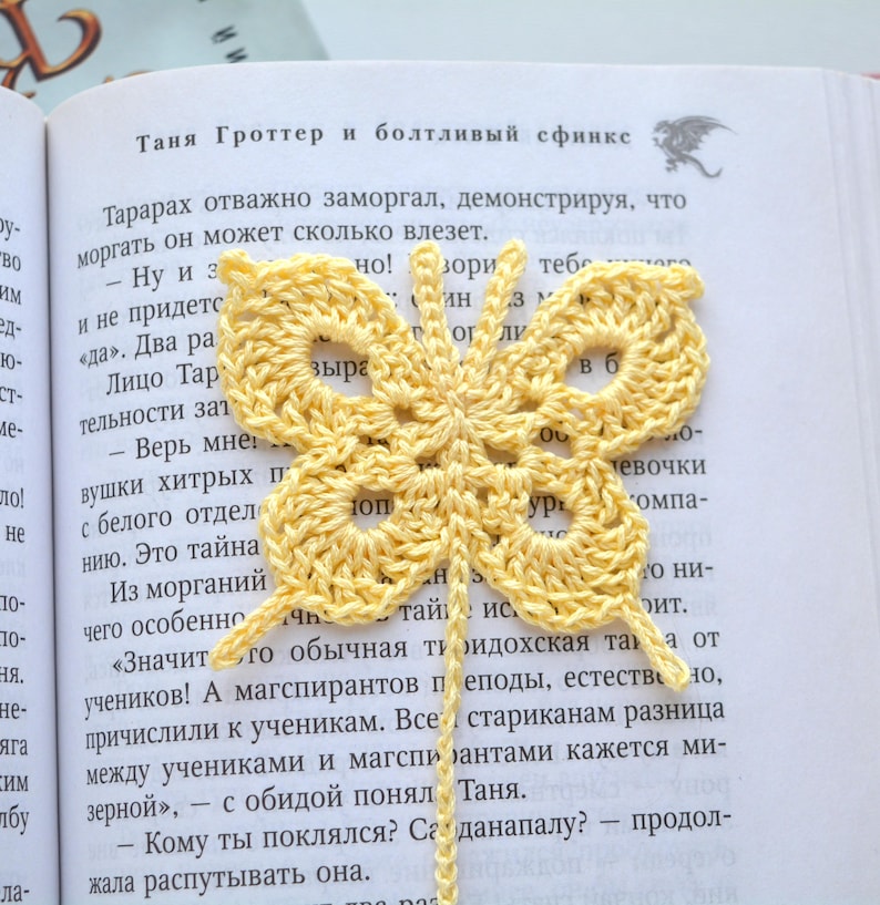 2 in 1 Bookmark Crochet Patterns: Lace and Butterfly. Handmade Bookmark ...