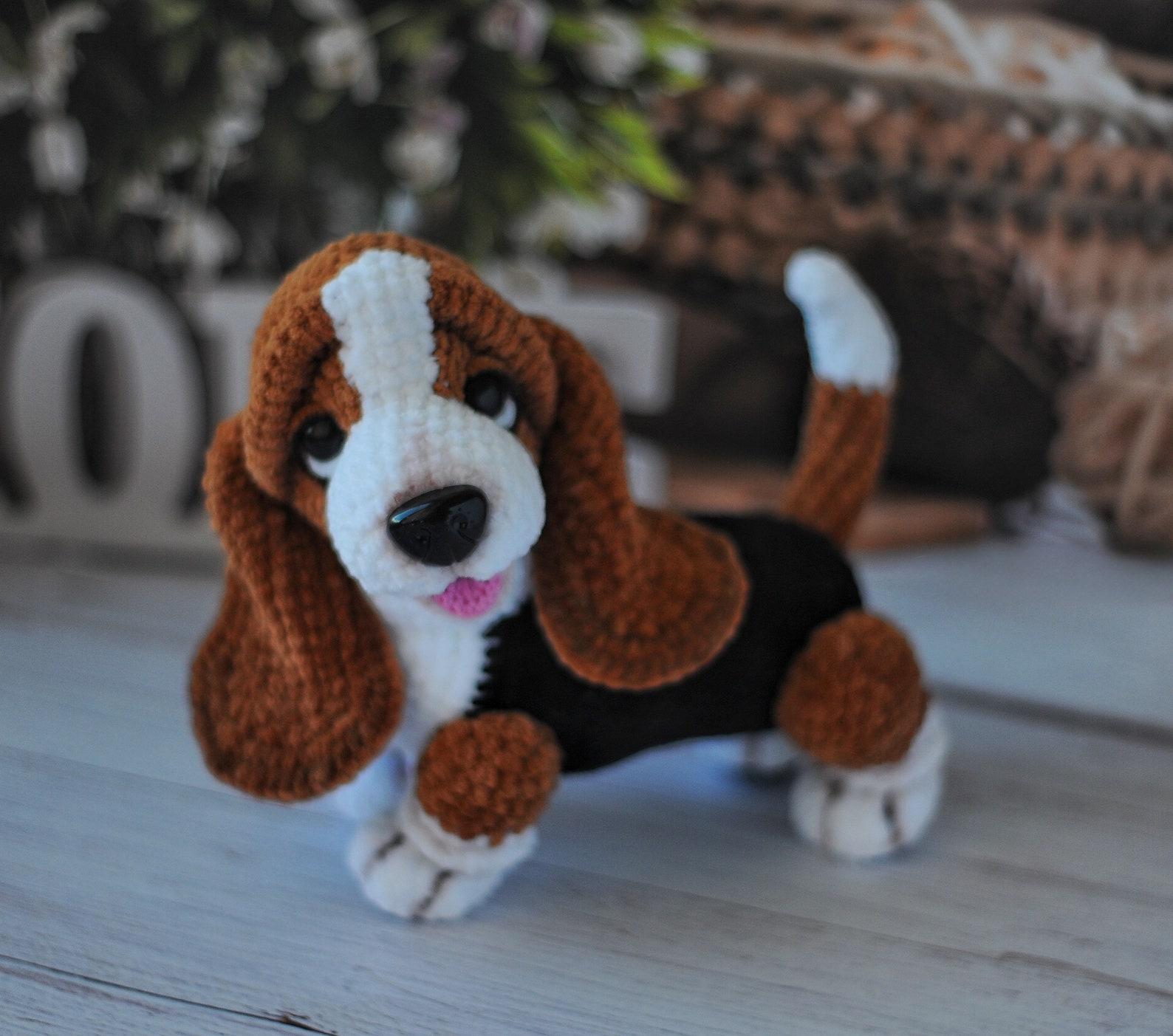 Crochet Basset Hound Dog Pattern Dog Crochet Pattern Stuffed - Etsy