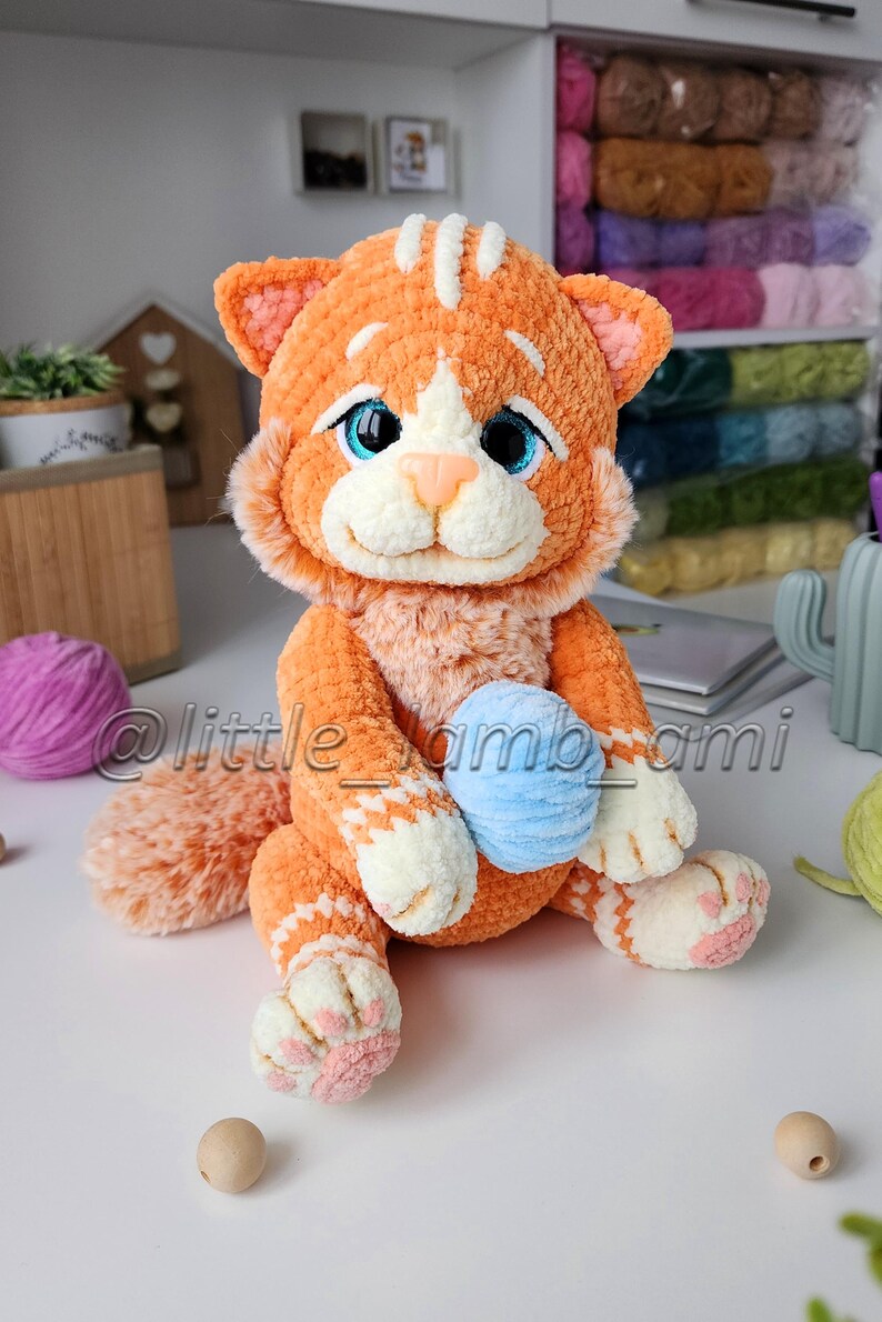 Mr. Purr the Ginger Cat Crochet Pattern: Plush Amigurumi Toy, Instant ...
