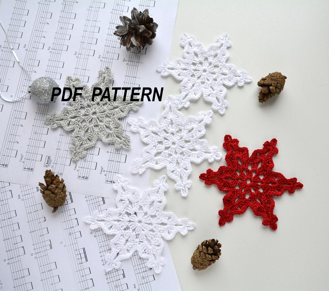 Snowflake Ornament Crochet Pattern, Christmas Ornament Pattern, Lace ...
