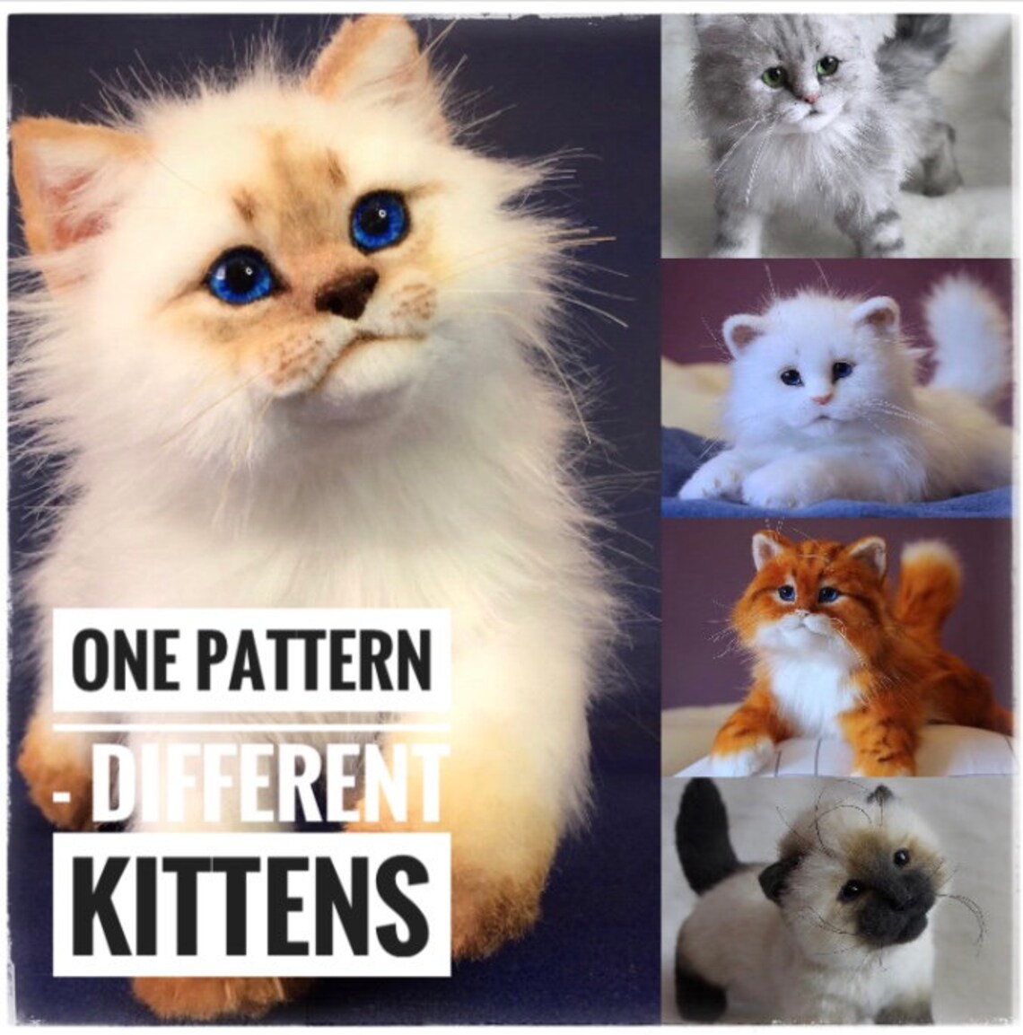 Kitten Soft Toy Pattern. Realistic Toy - Etsy