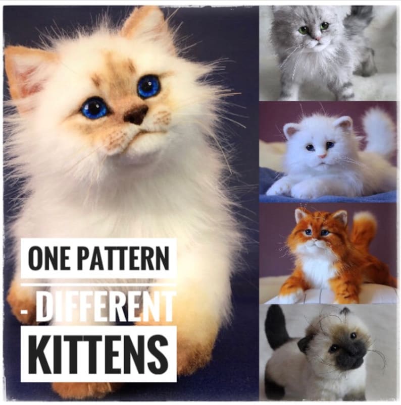 Kitten Soft Toy Pattern. Realistic Toy - Etsy
