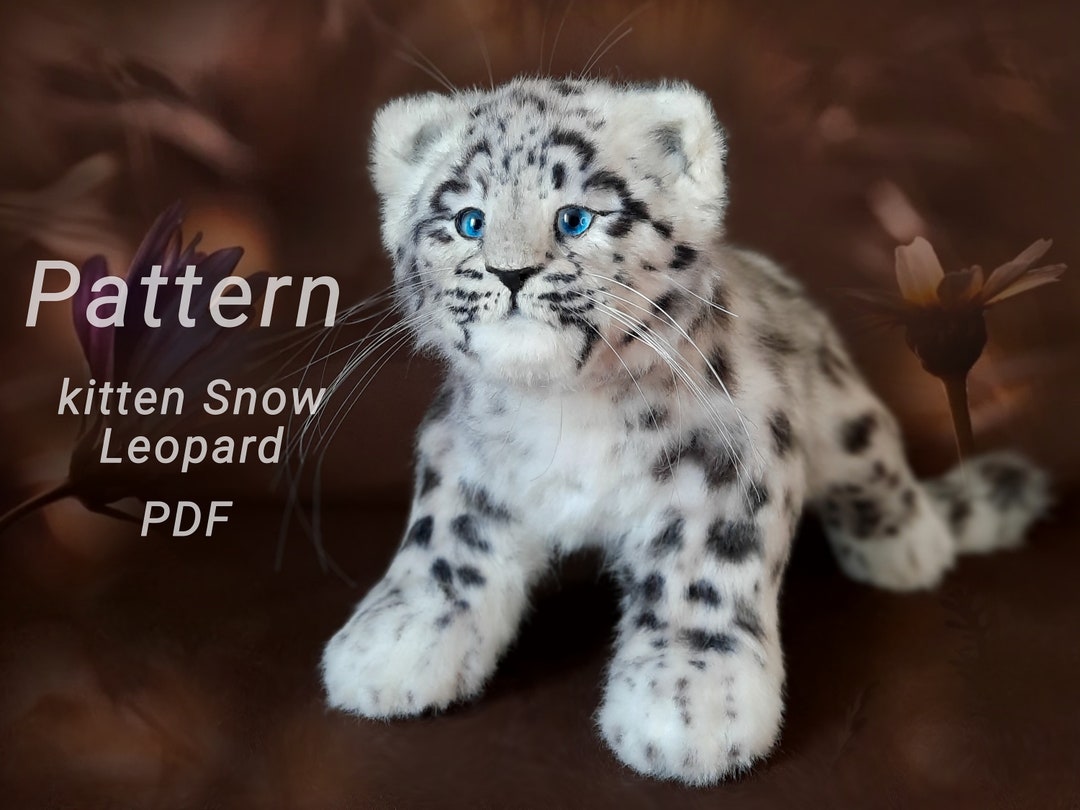 Pattern Kitten Snow Leopard, Realistic Plush Toy - Etsy