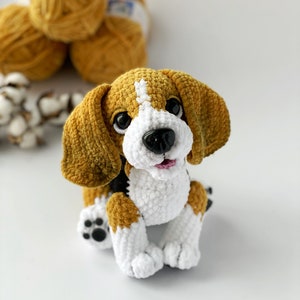 Crochet Beagle Dog Pattern, Stuffed Dog, Dog Toy, Plush Pattern ...
