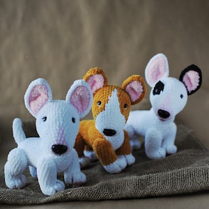 Crochet Bull Terrier Pattern, Crochet Dog Pattern, Dog Amigurumi ...