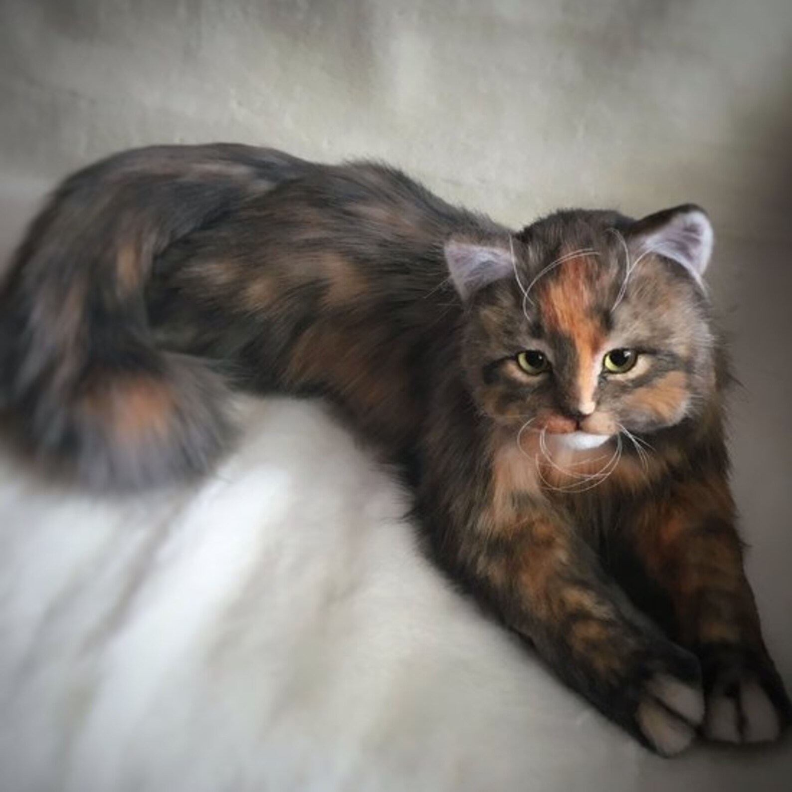 Pattern Cat Realistic Toy - Etsy