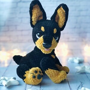 Amigurumi Doberman, Crochet Dog Pattern, Doberman Pinscher, Plush Dog ...